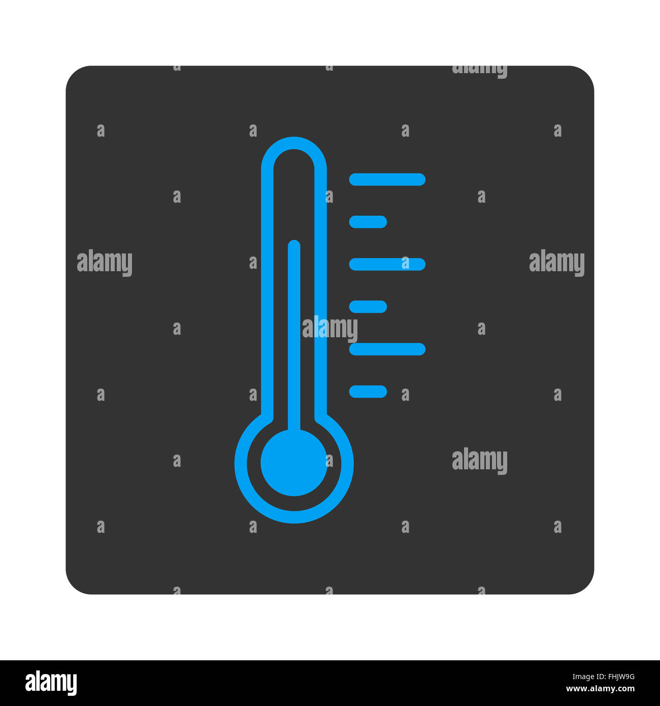 Temperature Level Rounded Square Button Stock Photo - Alamy