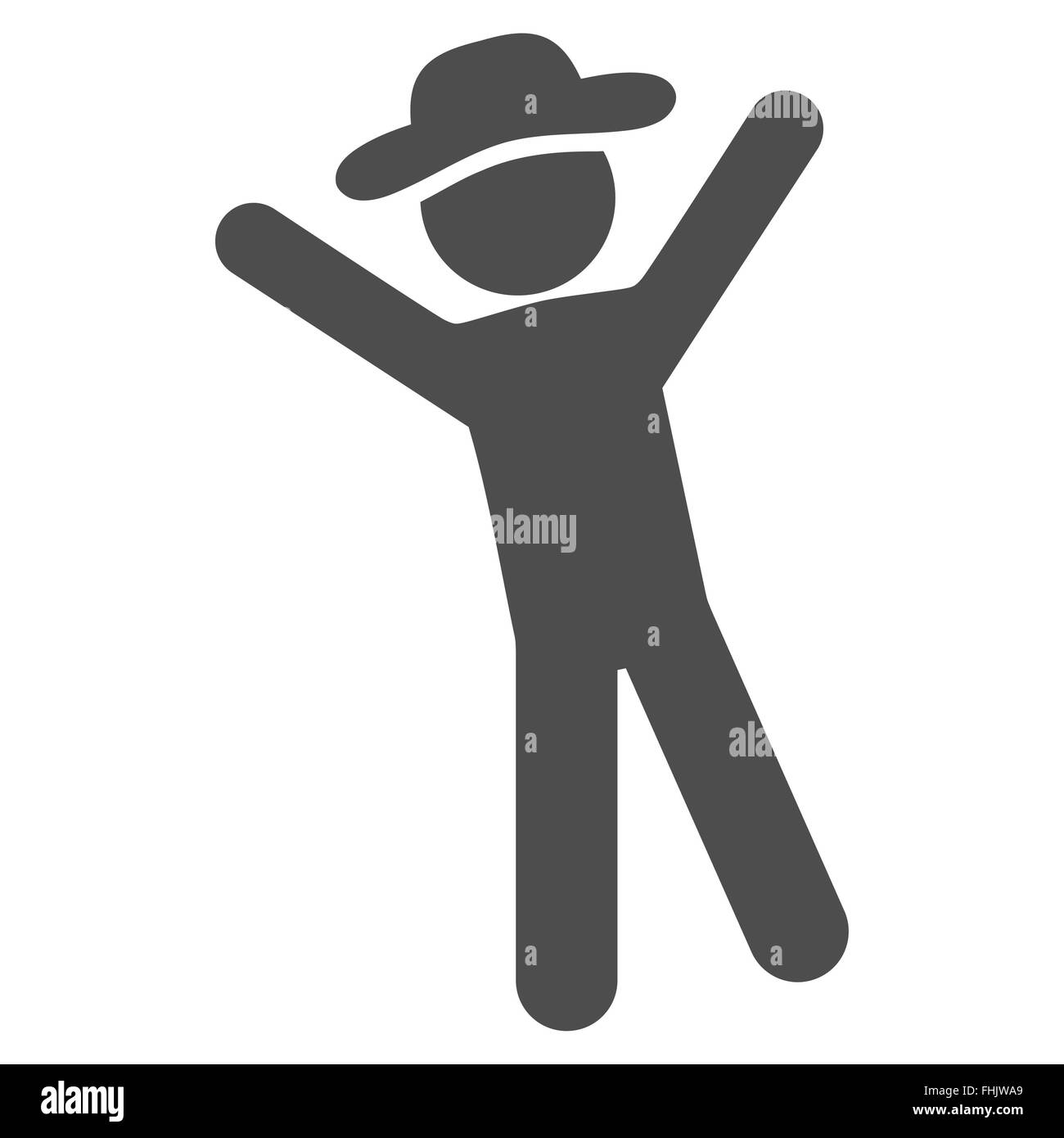 Man Joy Icon Stock Photo - Alamy