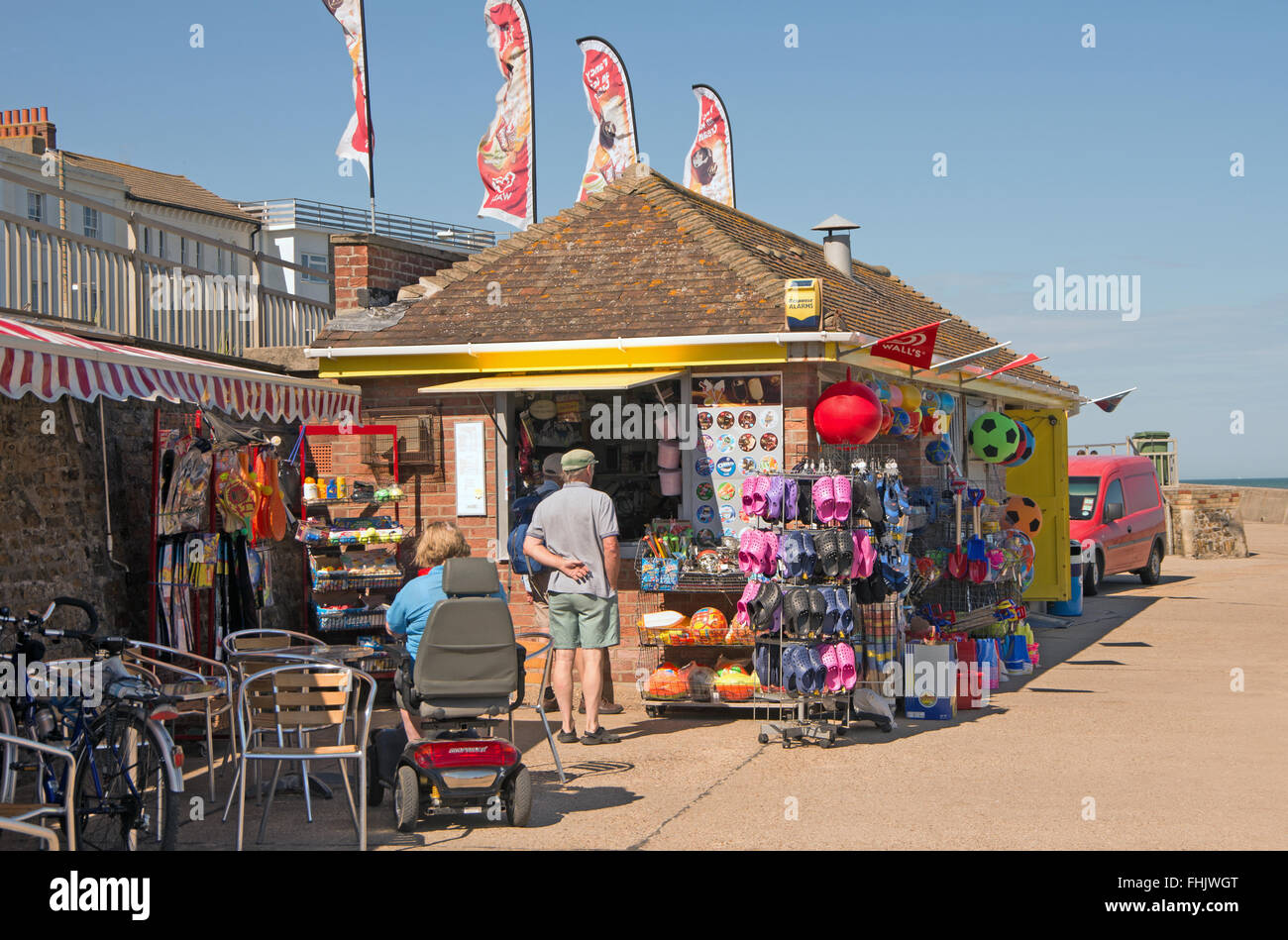 Walton on the Naze, Promenade Cafe and Souvenia Stall, Essex, England ...