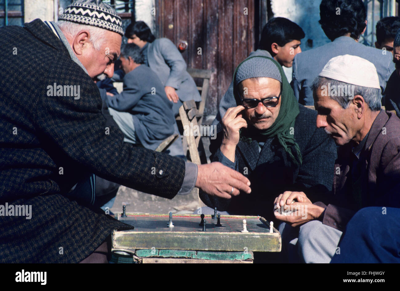 Turkish Chess Players or Turkish Men Playing Game of Chess Urfa or ...