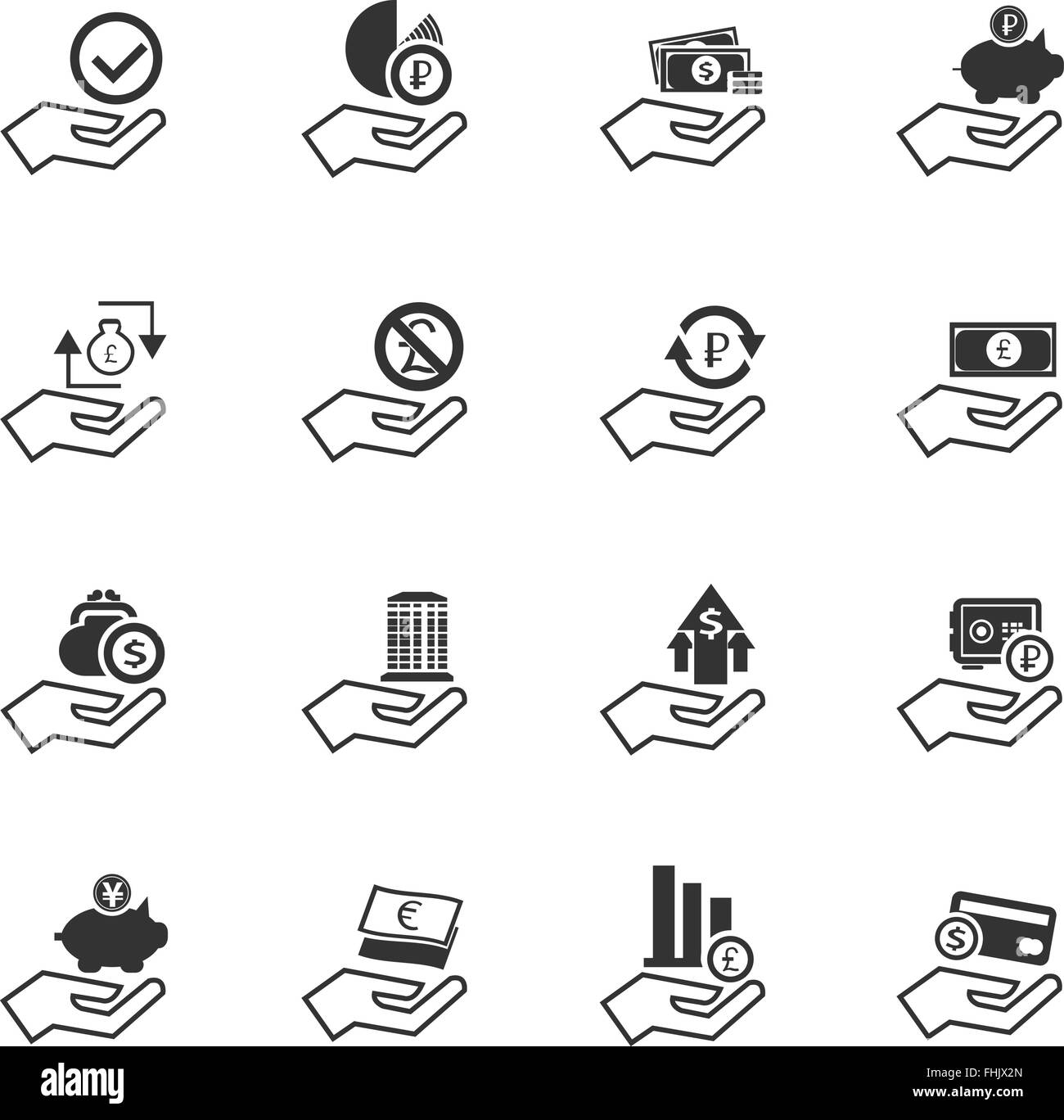 Money stack and sand clock Stock Vector Images - Alamy