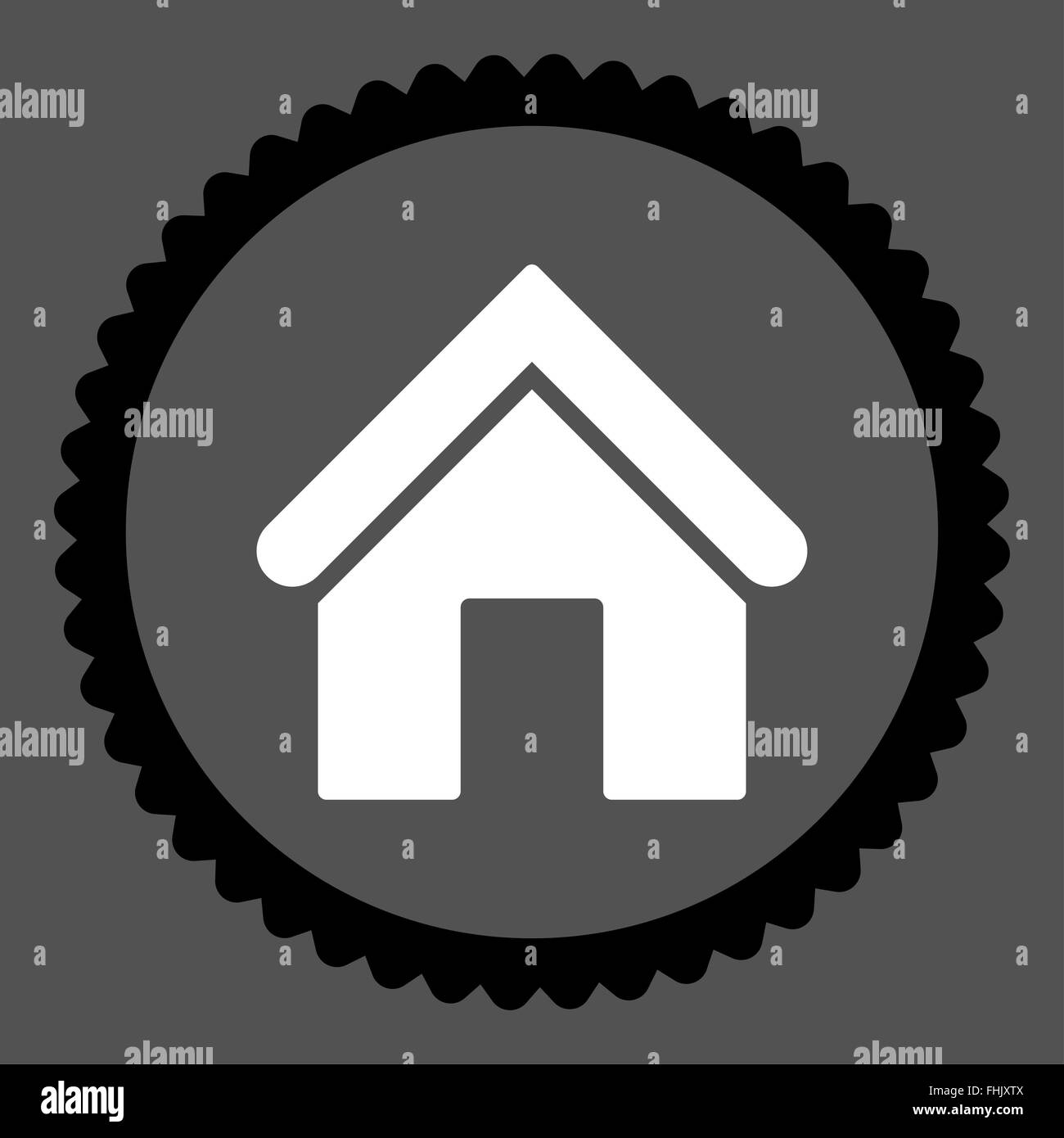 Home flat black and white colors round stamp icon Stock Photo - Alamy