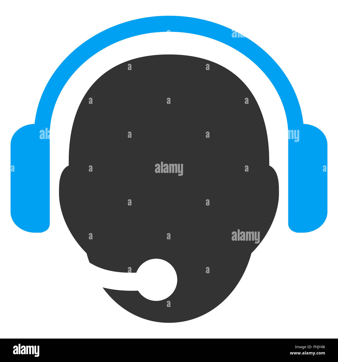 Operator Head Icon Stock Photo - Alamy