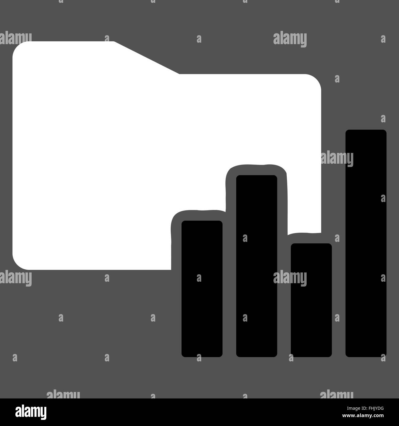 Charts Folder icon from Business Bicolor Set Stock Photo - Alamy