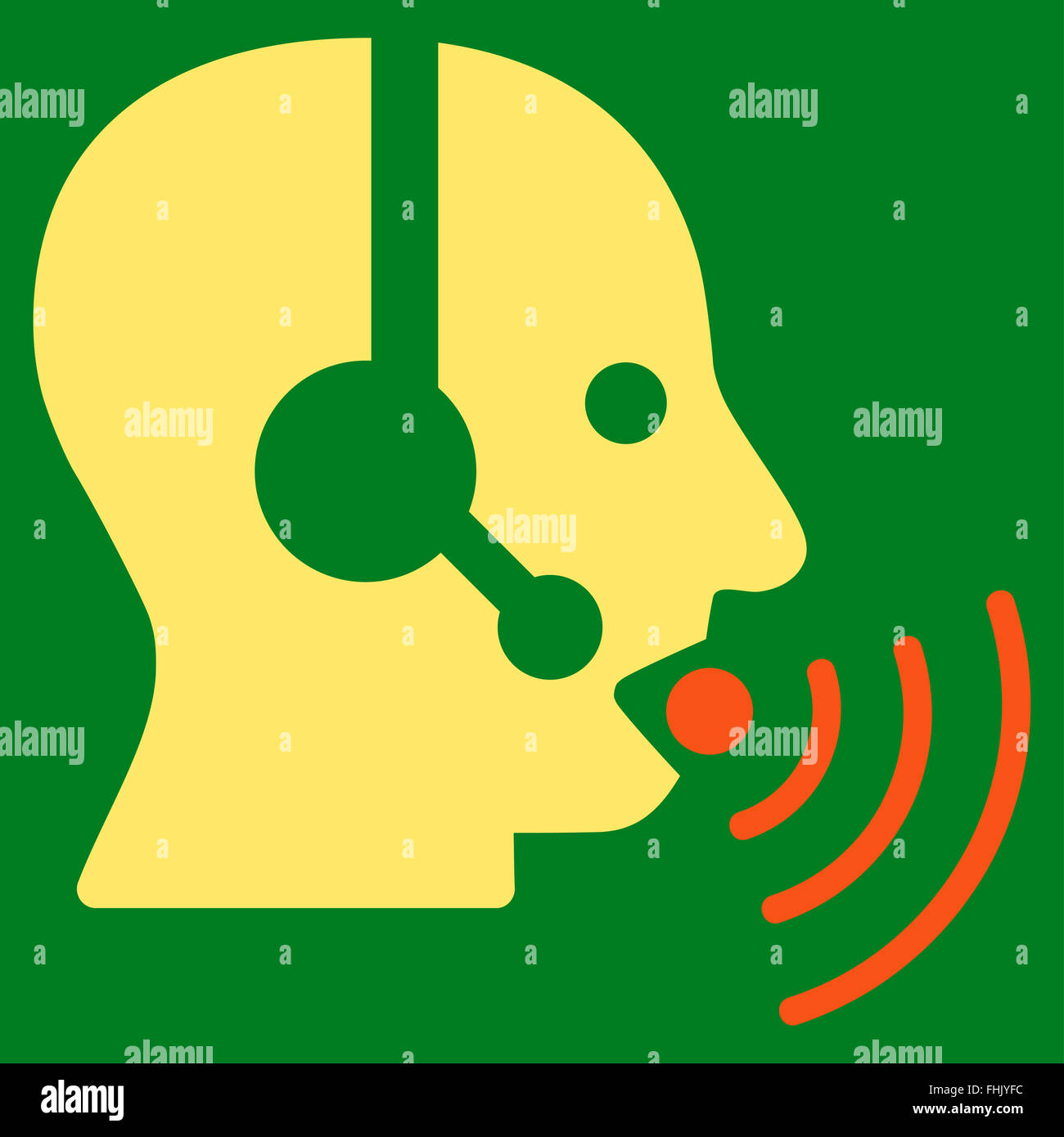 Operator Signal Flat Icon Stock Photo - Alamy