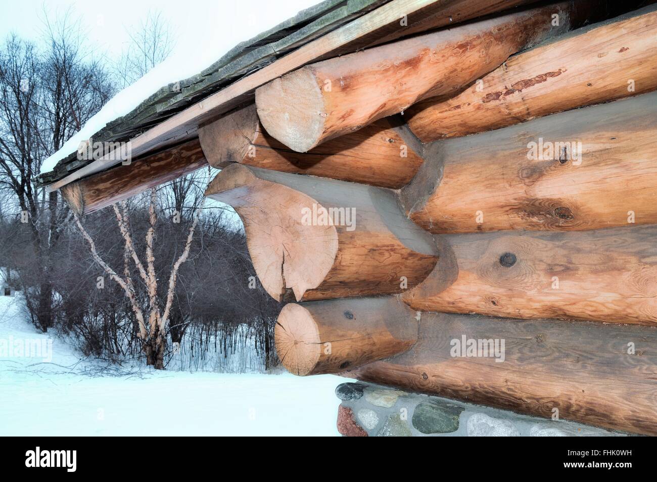 Corner of a Cabin Stock Photo - Alamy
