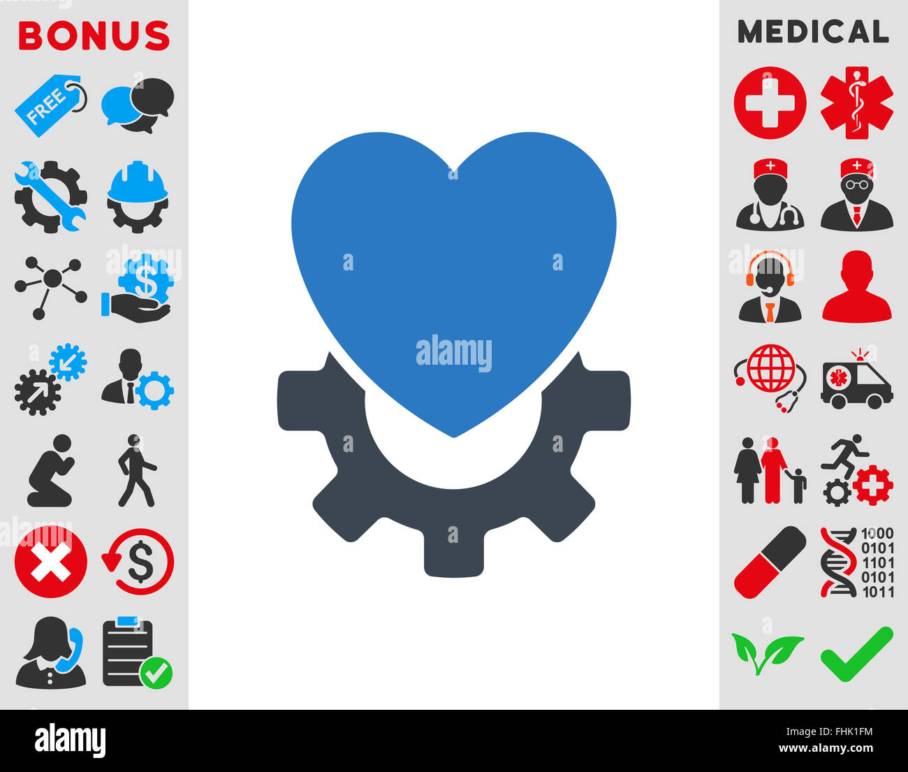Mechanical Heart Icon Stock Photo - Alamy