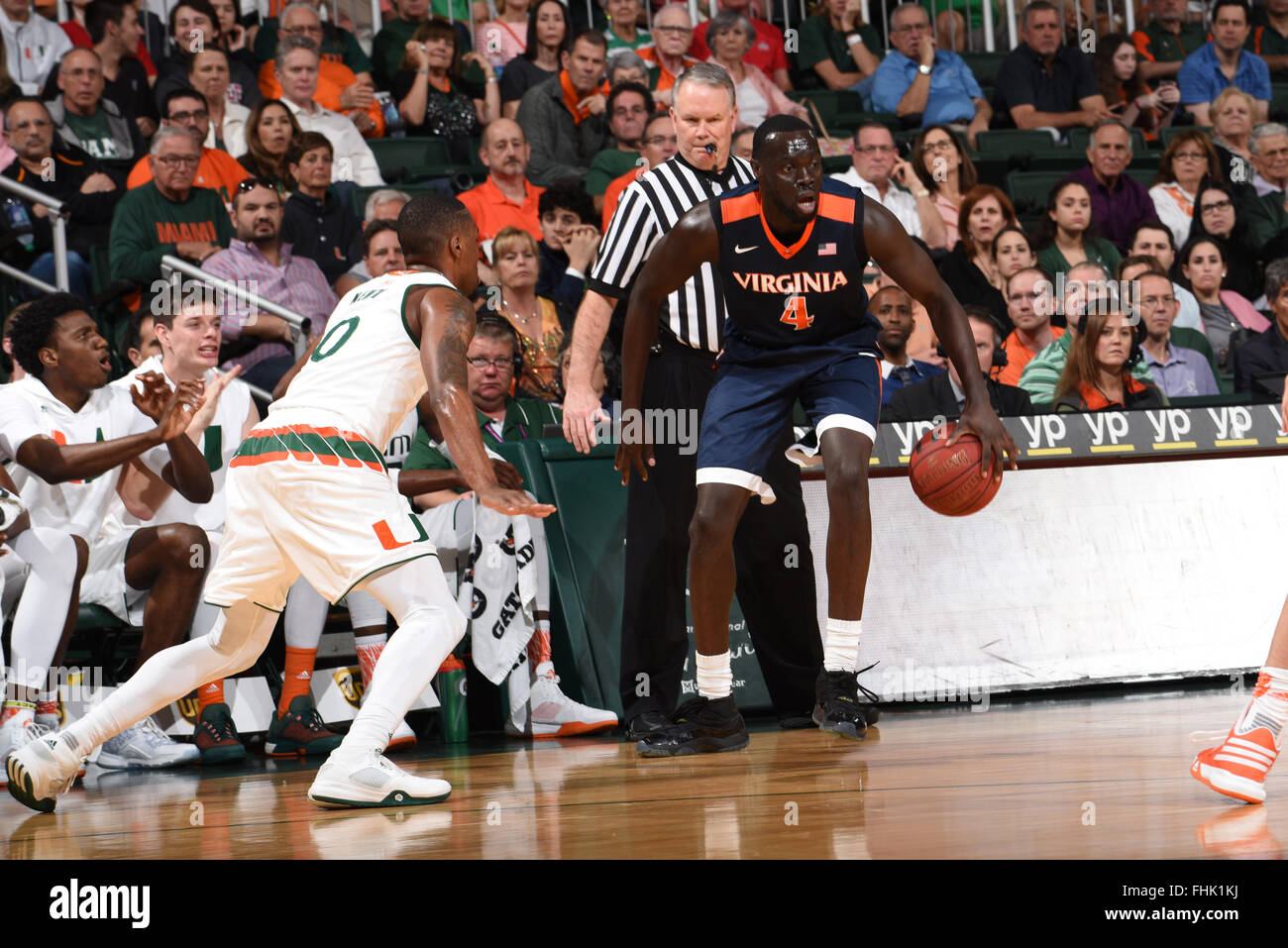 Coral Gables, Florida, USA. 22nd Feb, 2016. Marial Shayok #4 of ...