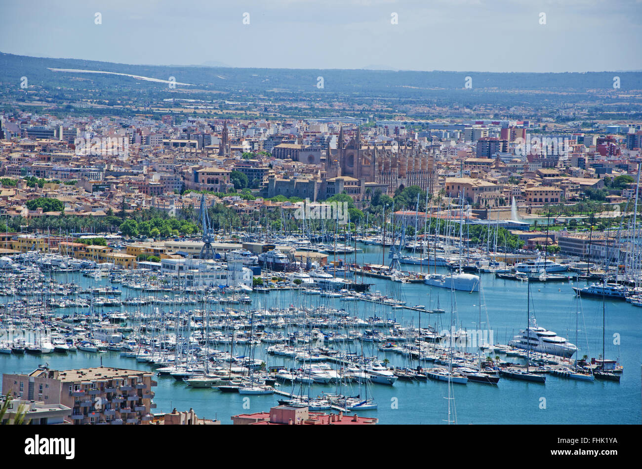 Mallorca, Balearic Islands, Spain: the skyline of the city of Palma de ...