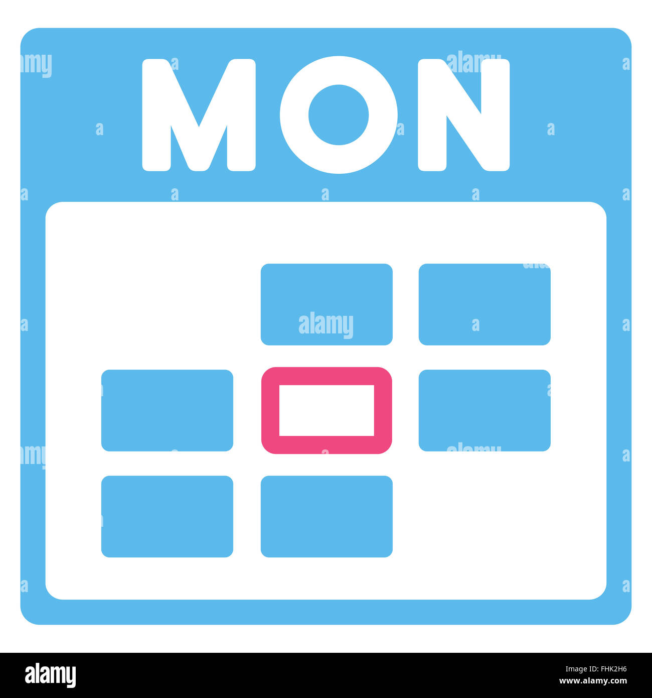 Monday Flat Icon Stock Photo - Alamy