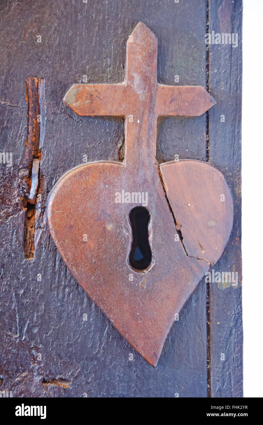 Mallorca, Balearic islands, Spain: the lock in the shape of heart and ...