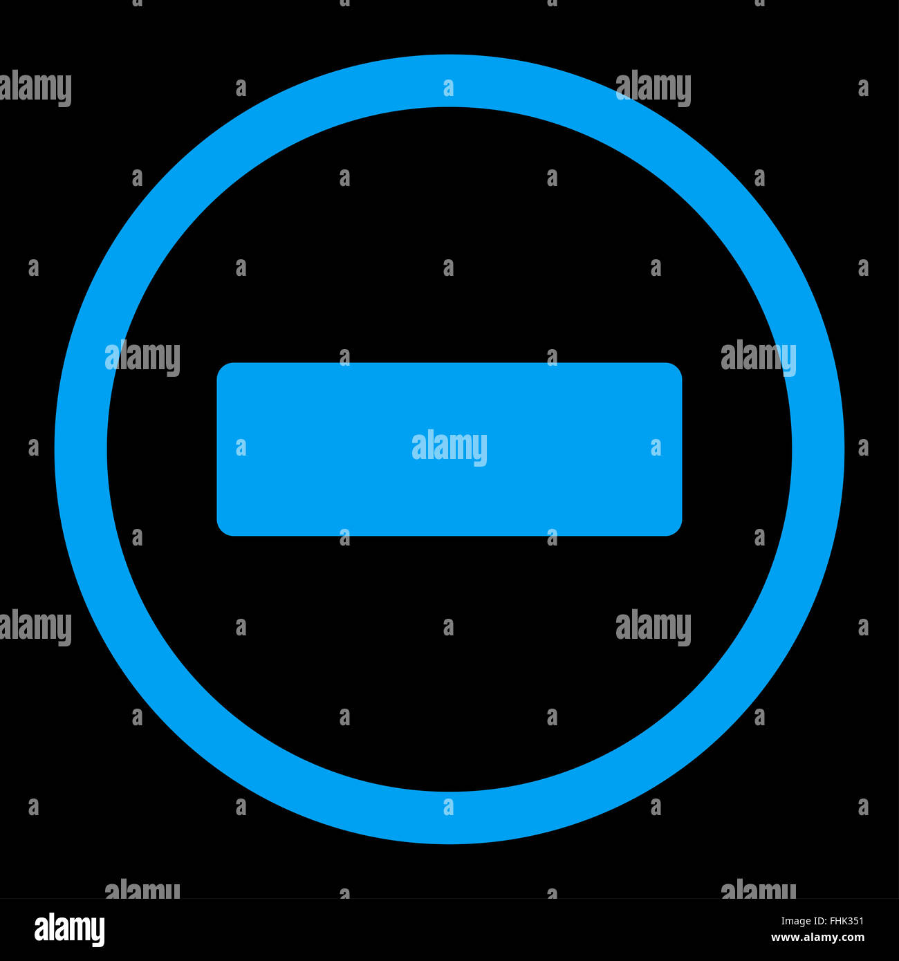 Minus flat blue color rounded raster icon Stock Photo - Alamy