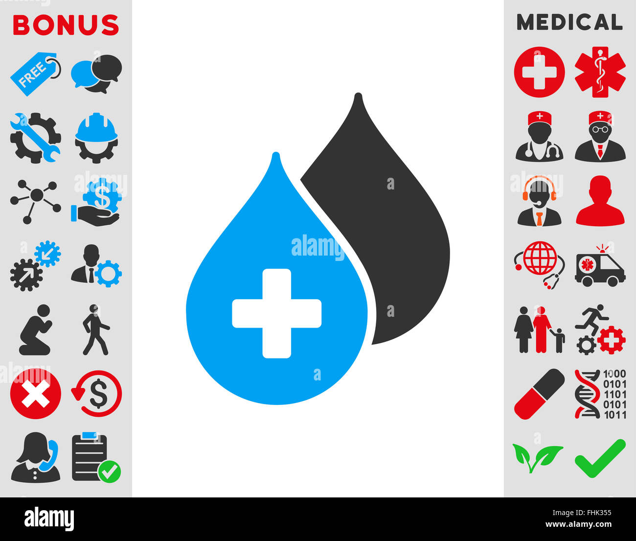 Medical Drops Icon Stock Photo - Alamy