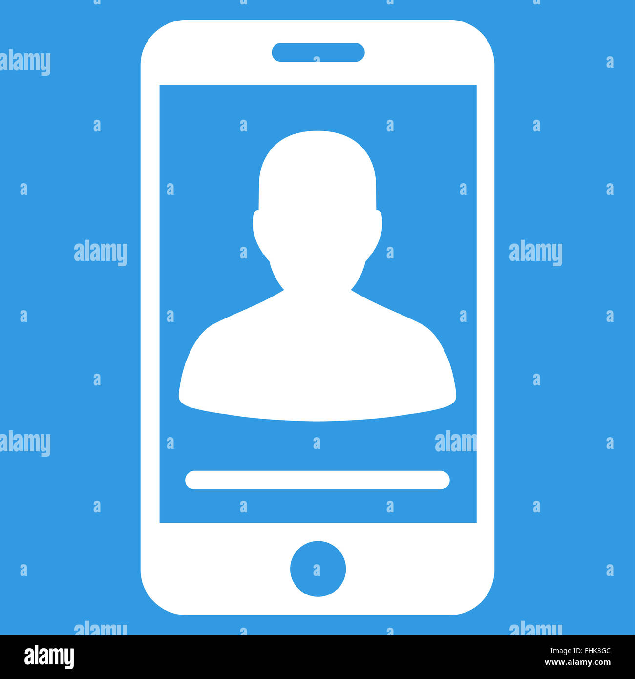 Mobile Contact Icon Stock Photo - Alamy
