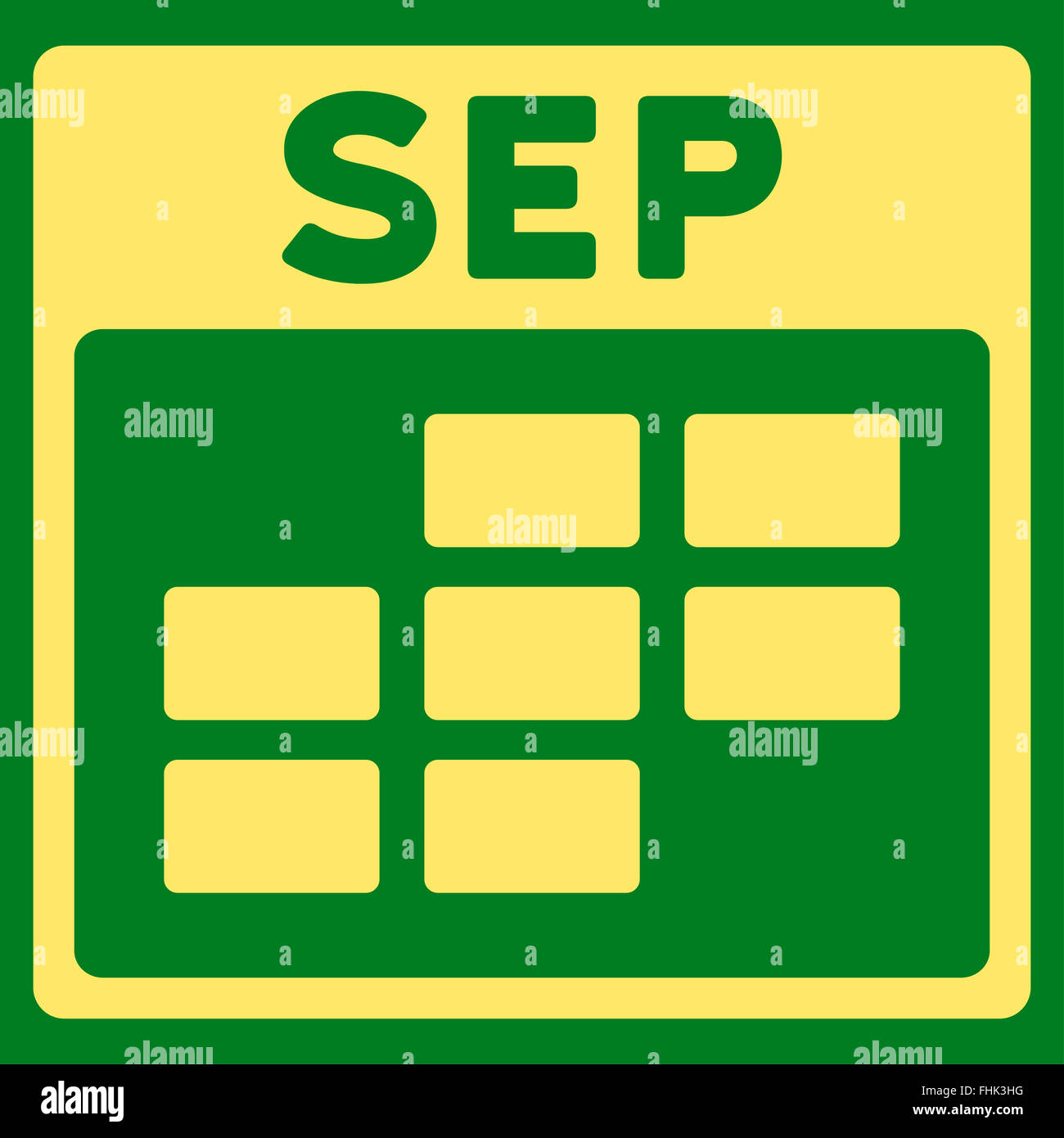 September Flat Icon Stock Photo - Alamy