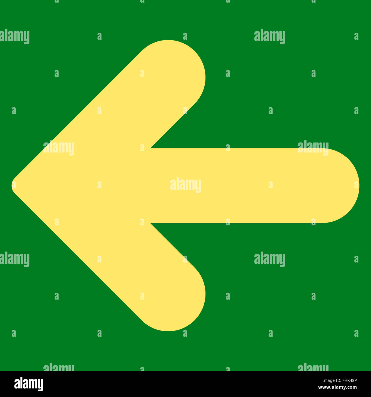 Arrow Left flat yellow color icon Stock Photo - Alamy