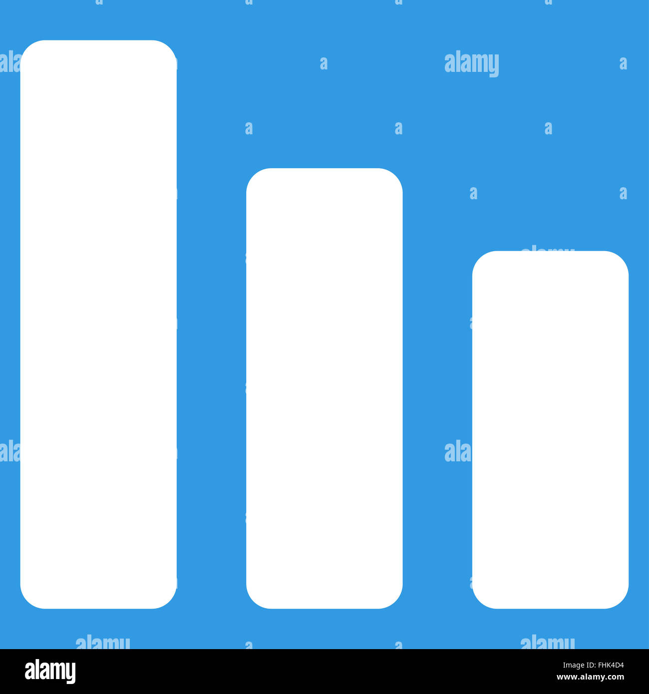 Bar chart decrease icon Stock Photo - Alamy