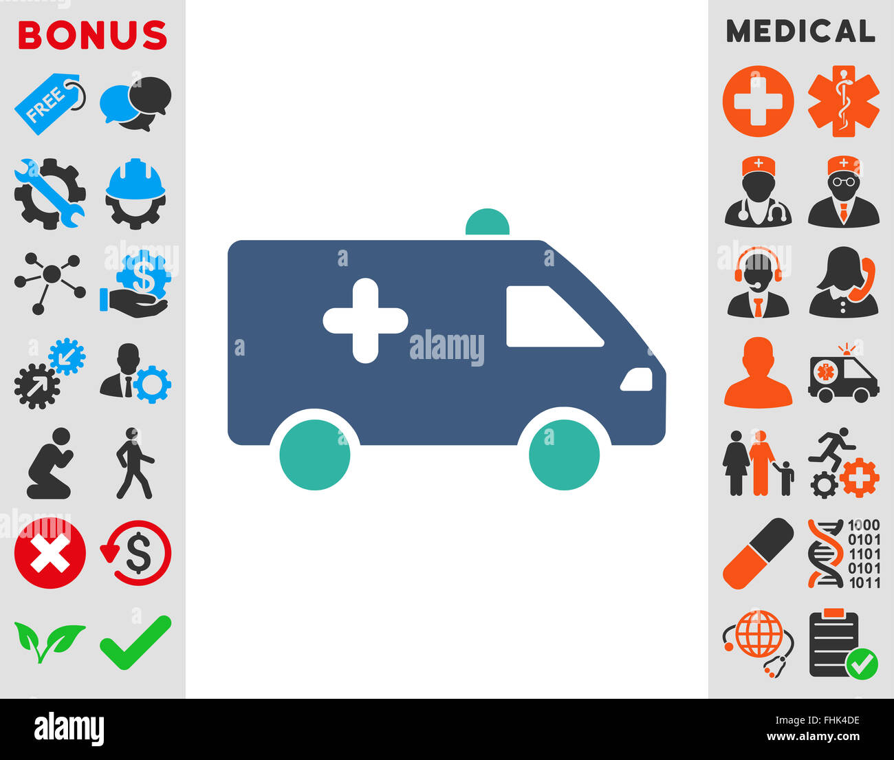 Hospital Car Icon Stock Photo - Alamy