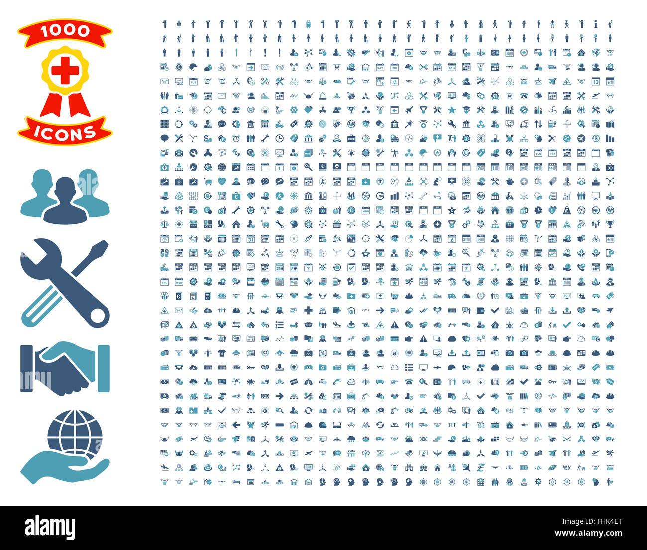 Set Of 1000 Flat Vector Icons Stock Photo - Alamy