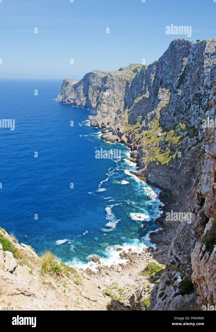 Mallorca, Majorca, Spain, Europe: the cliffs of Cap de Formentor, the ...
