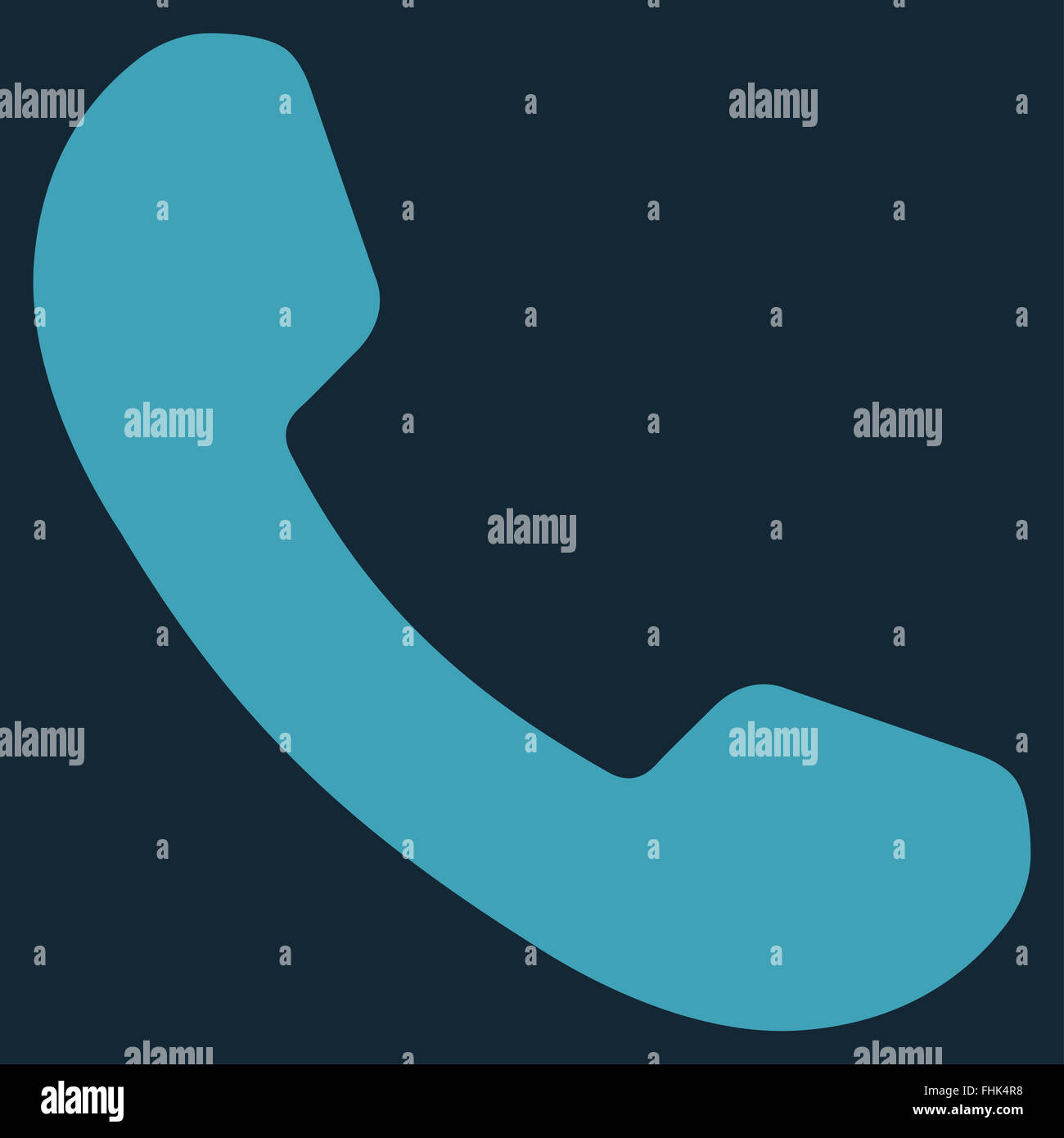 Phone Receiver Flat Icon Stock Photo - Alamy