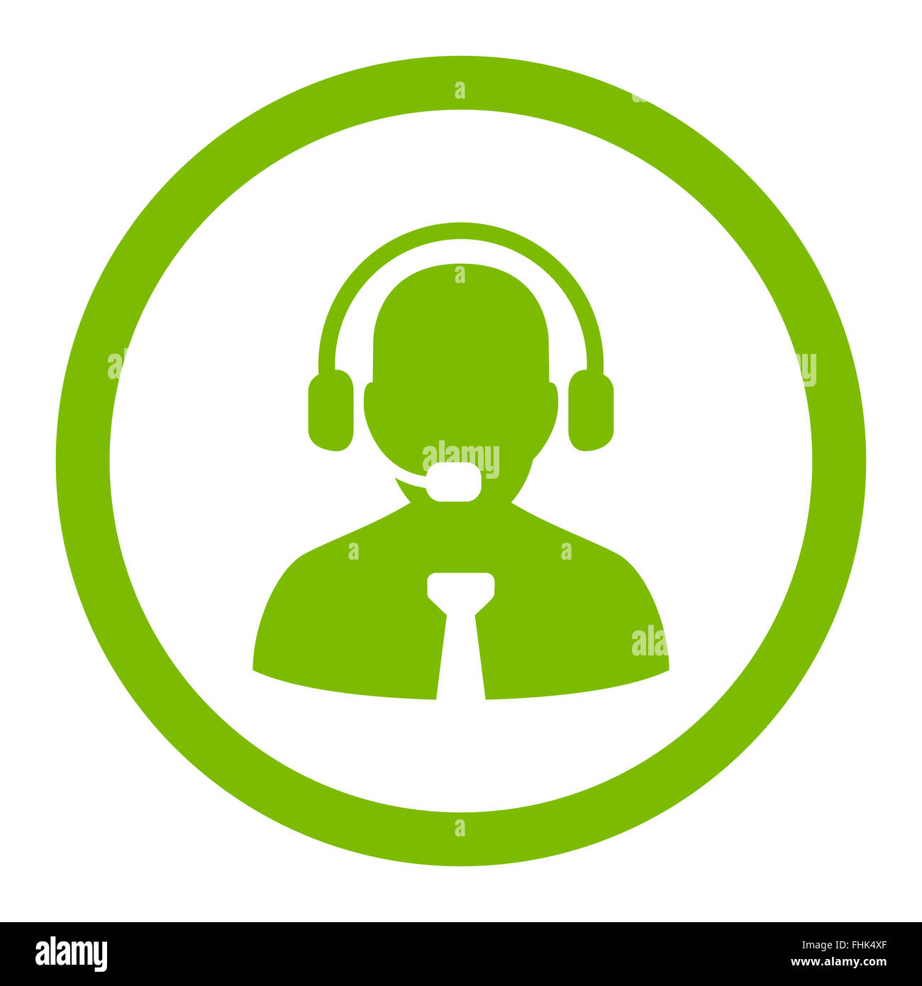 Support chat flat eco green color rounded vector icon Stock Photo - Alamy