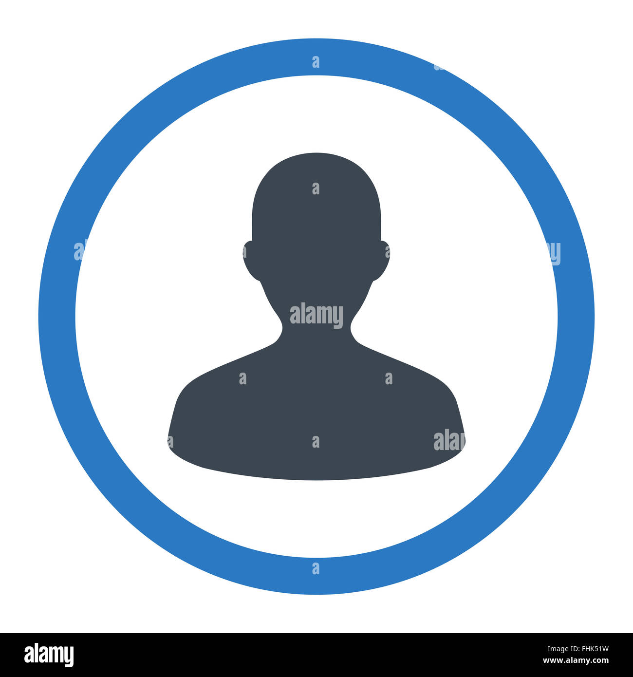 User flat smooth blue colors rounded vector icon Stock Photo - Alamy