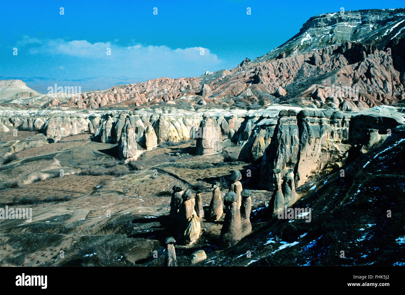 Weathered Volcanic Landscape with Tufa Rock Forming Hoodoos or Fairy ...