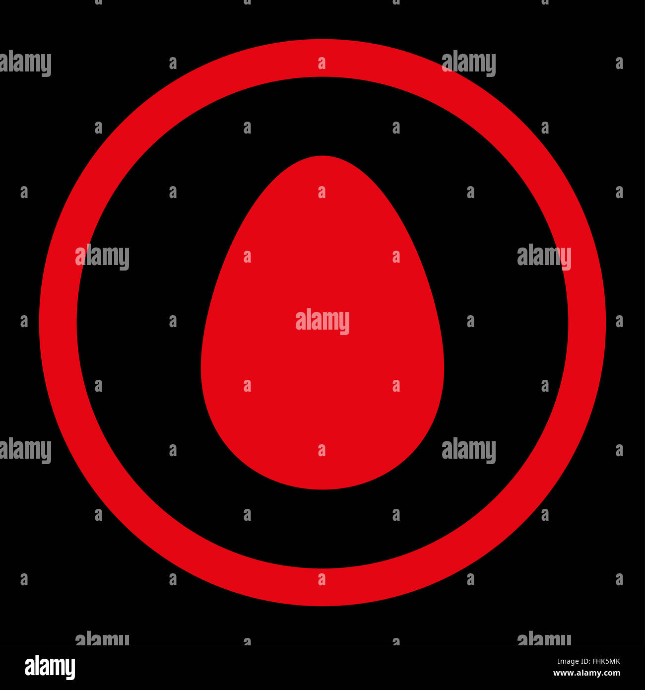 Egg flat red color rounded vector icon Stock Photo - Alamy