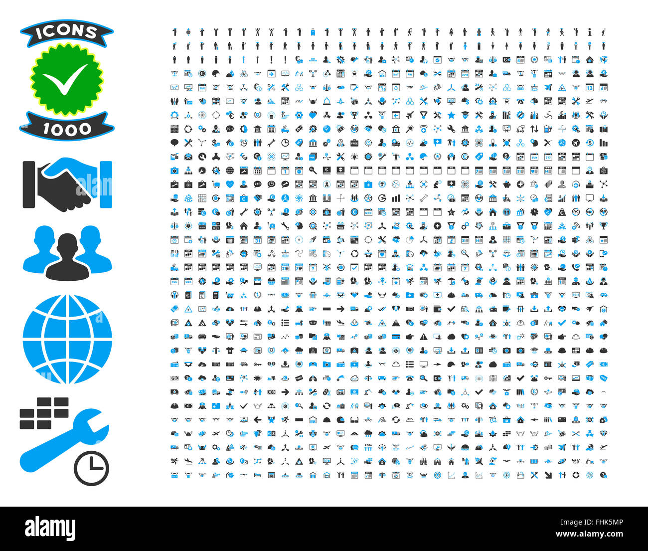 Collection Of 1000 Flat Vector Icons Stock Photo - Alamy
