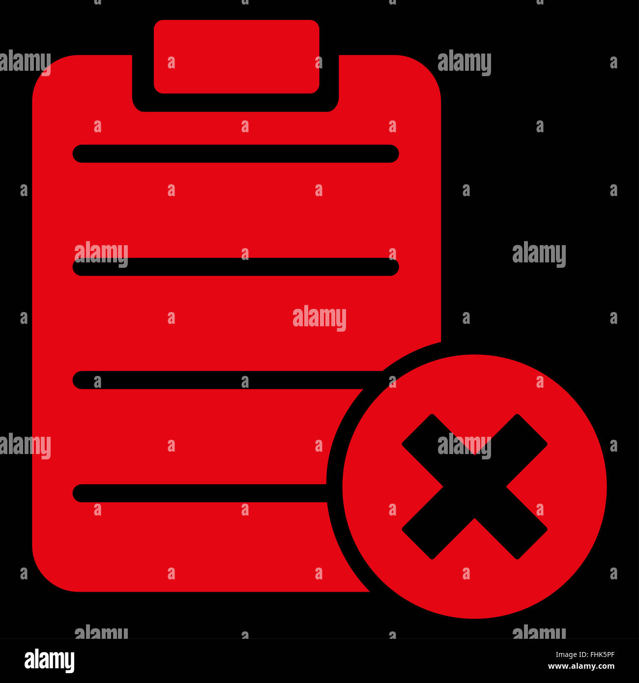 Reject Form Icon Stock Photo - Alamy