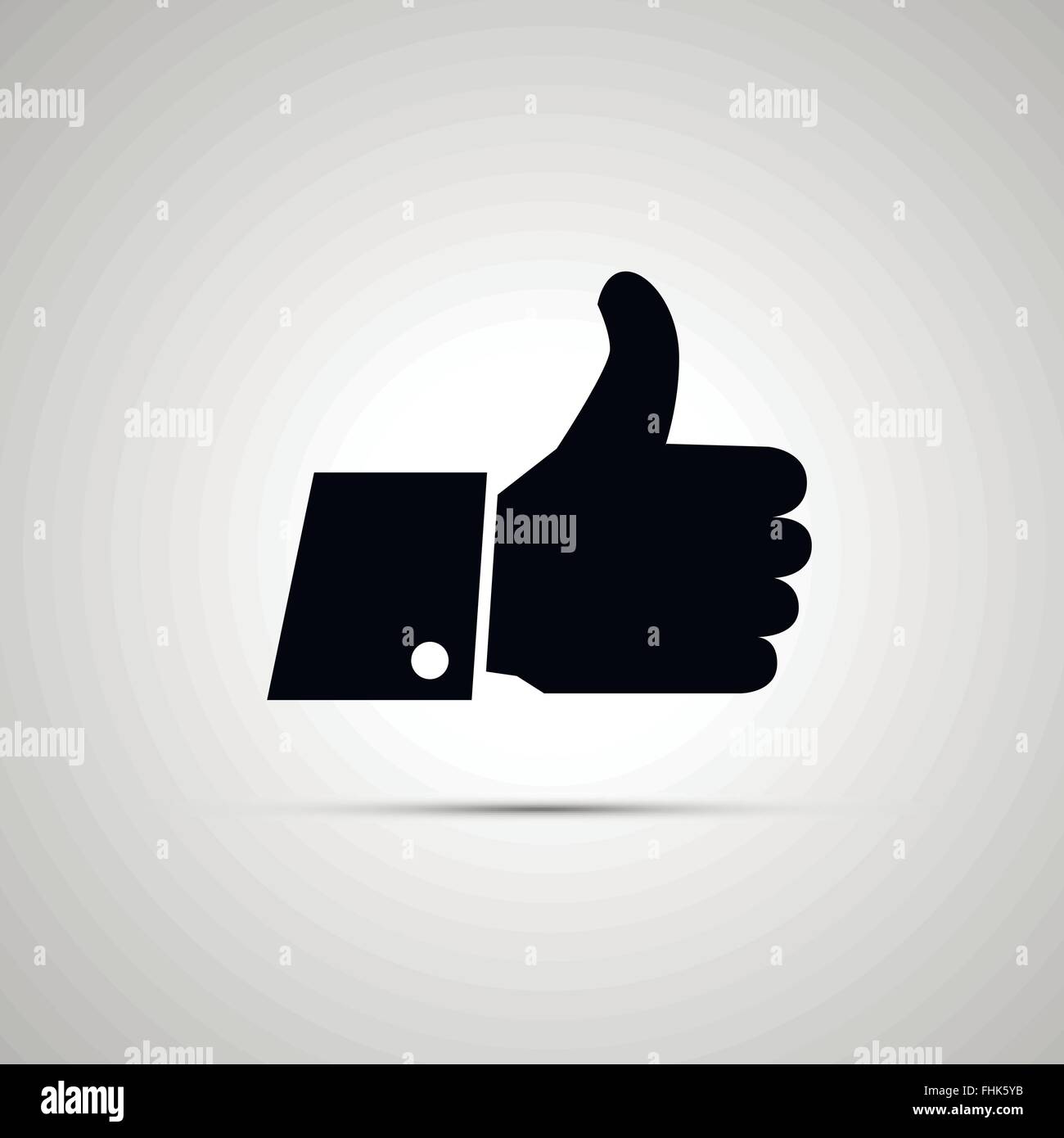 Black thumbs up icon with shadow Stock Vector Image & Art - Alamy