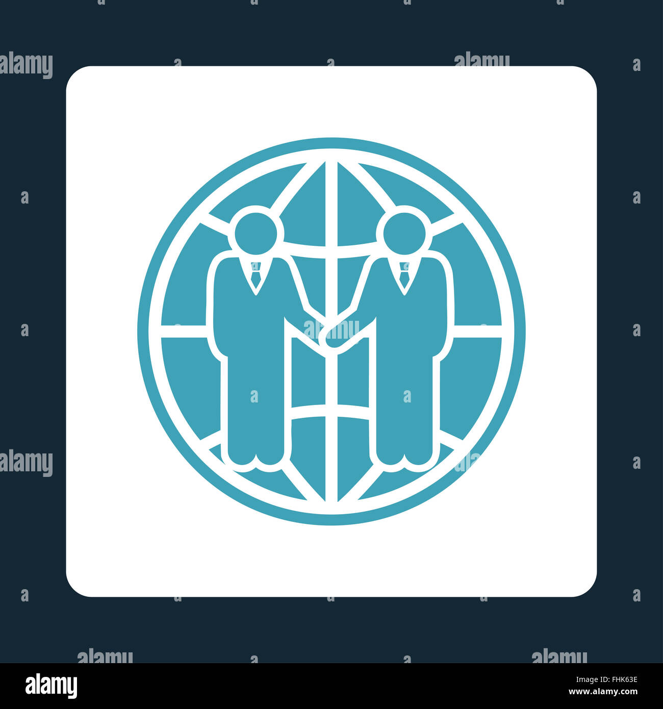Global partnership icon Stock Photo - Alamy