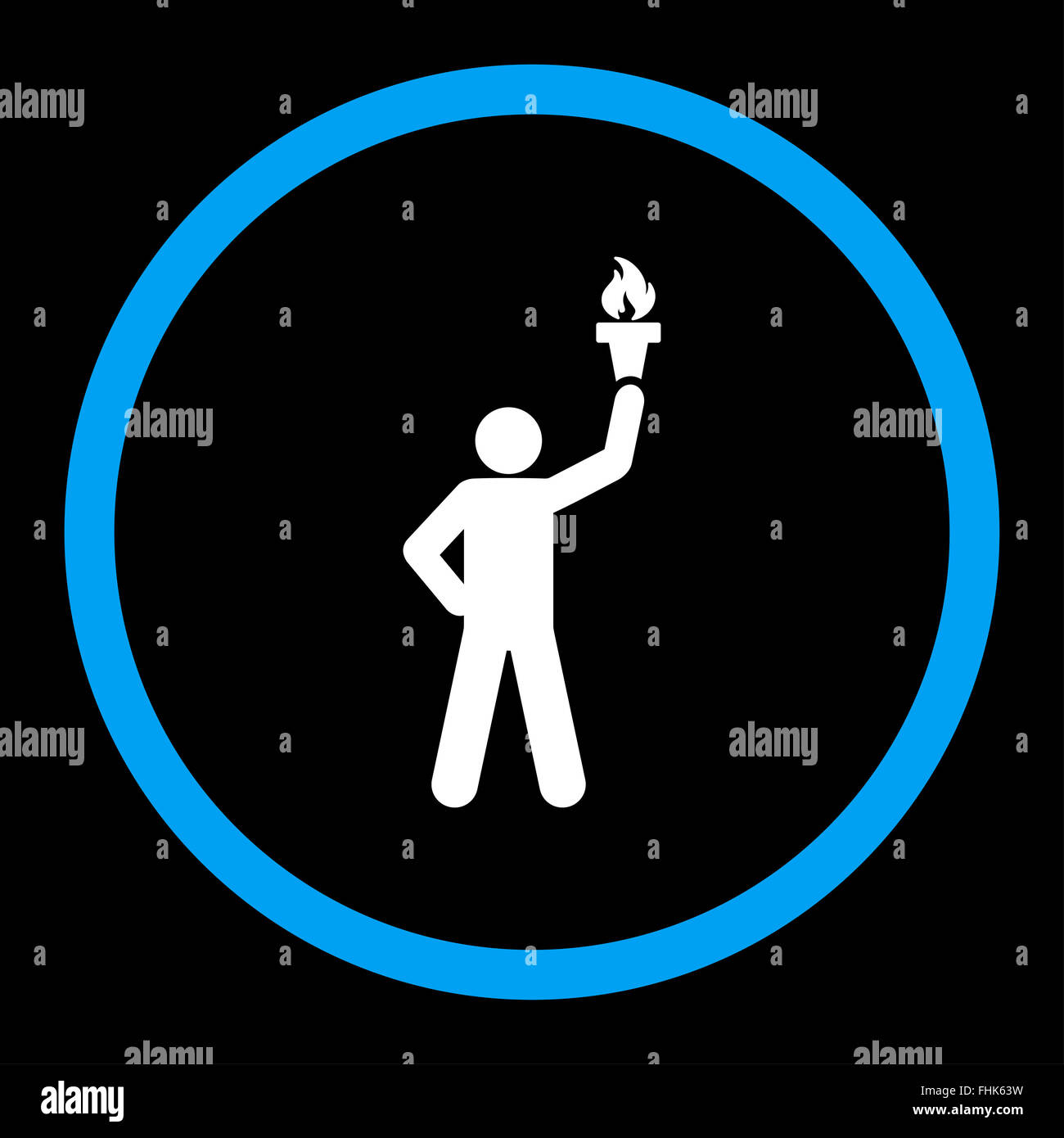 Freedom torch icon Stock Photo - Alamy