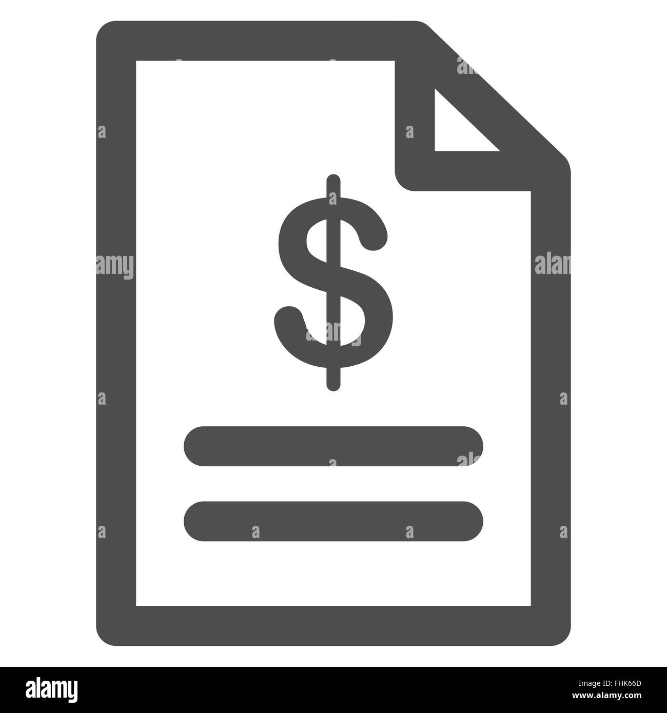 Financial invoice document icon Black and White Stock Photos & Images ...