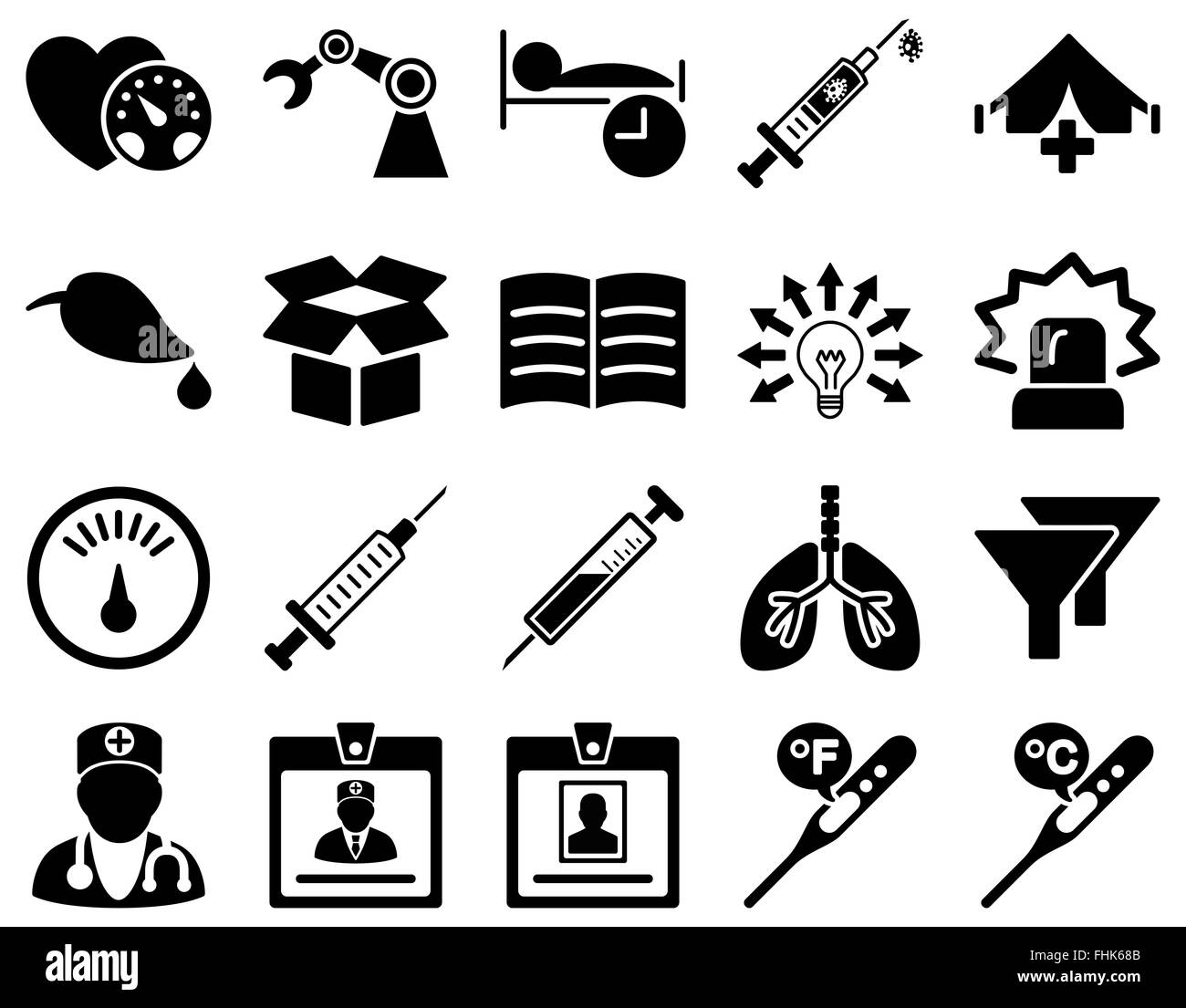 Medical bicolor icons Stock Photo - Alamy