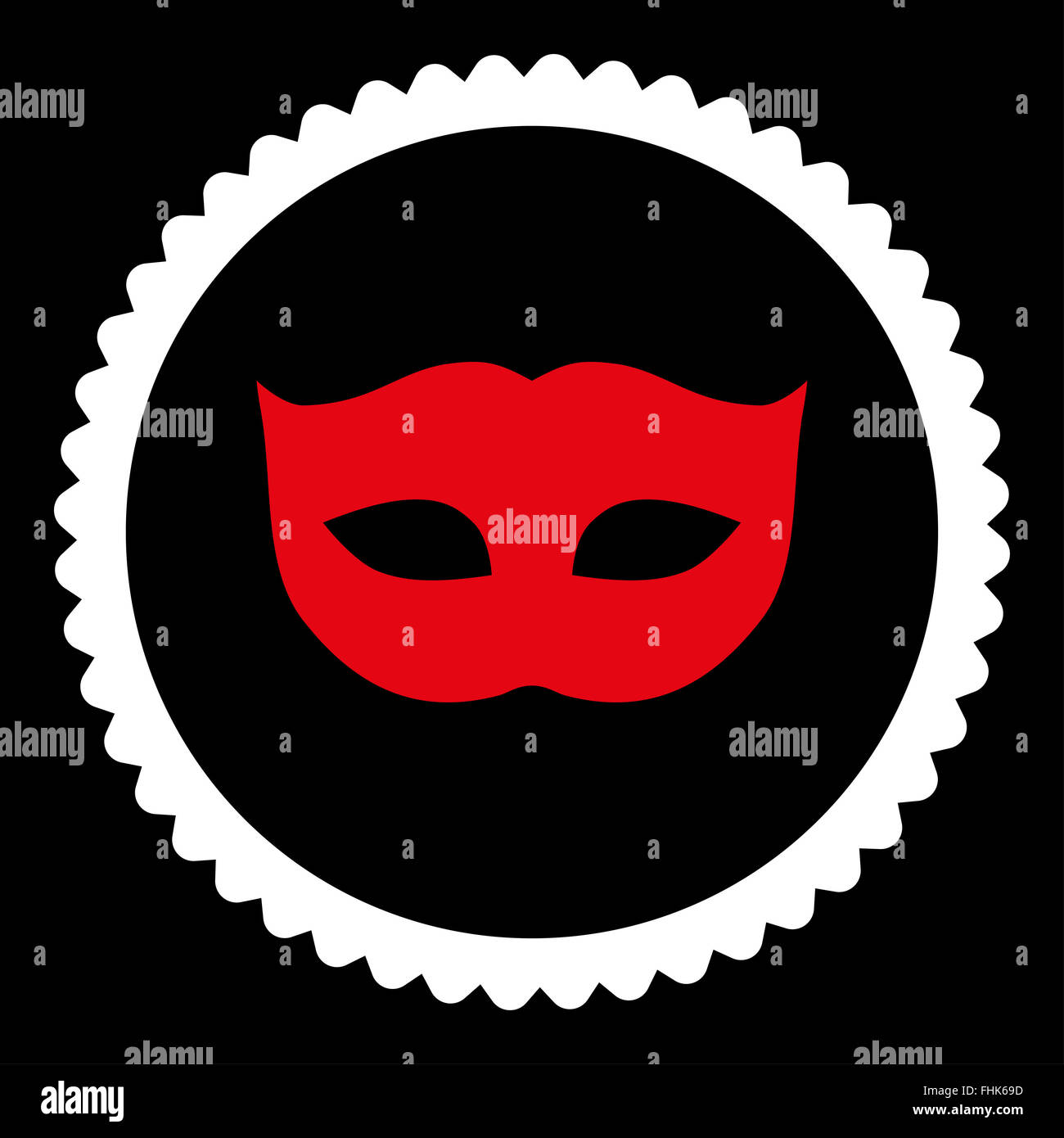 Privacy Mask flat red and white colors round stamp icon Stock Photo - Alamy