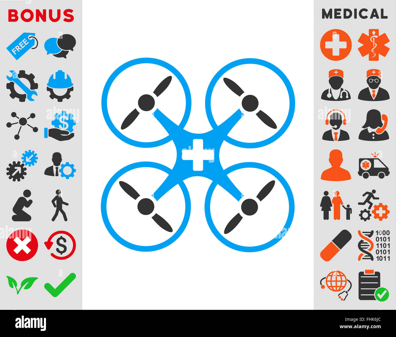 Medical Drone Icon Stock Photo - Alamy