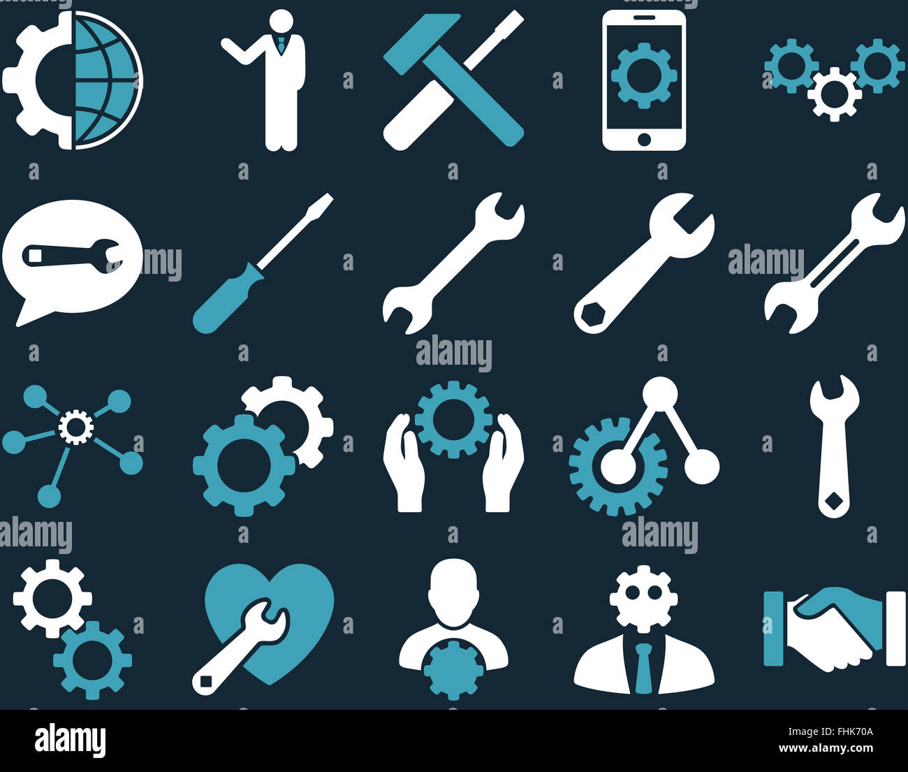 Settings and Tools Icons Stock Photo - Alamy