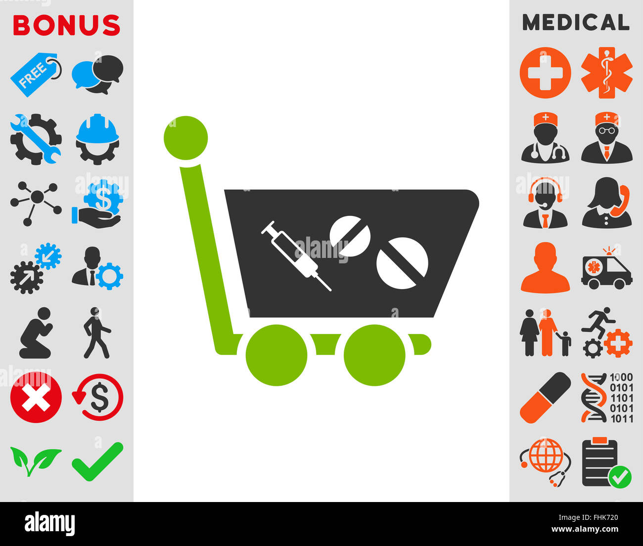 Medication Shopping Cart Icon Stock Photo - Alamy