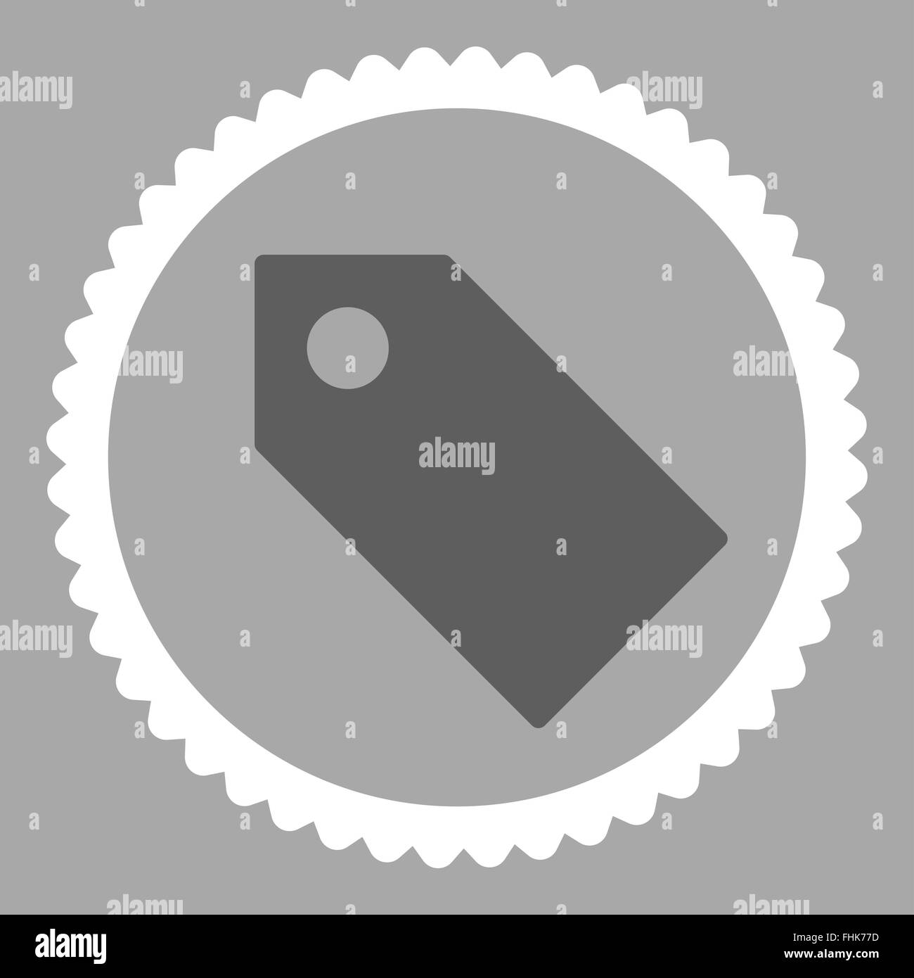 Tag flat dark gray and white colors round stamp icon Stock Photo - Alamy