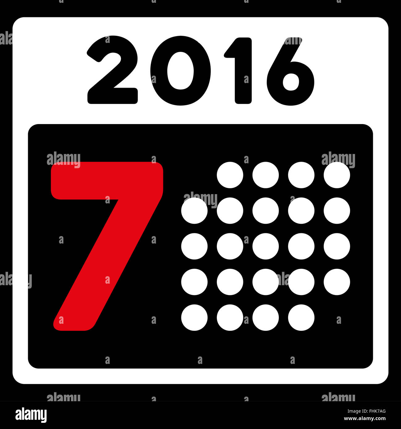 2016 Week Organizer Icon Stock Photo - Alamy