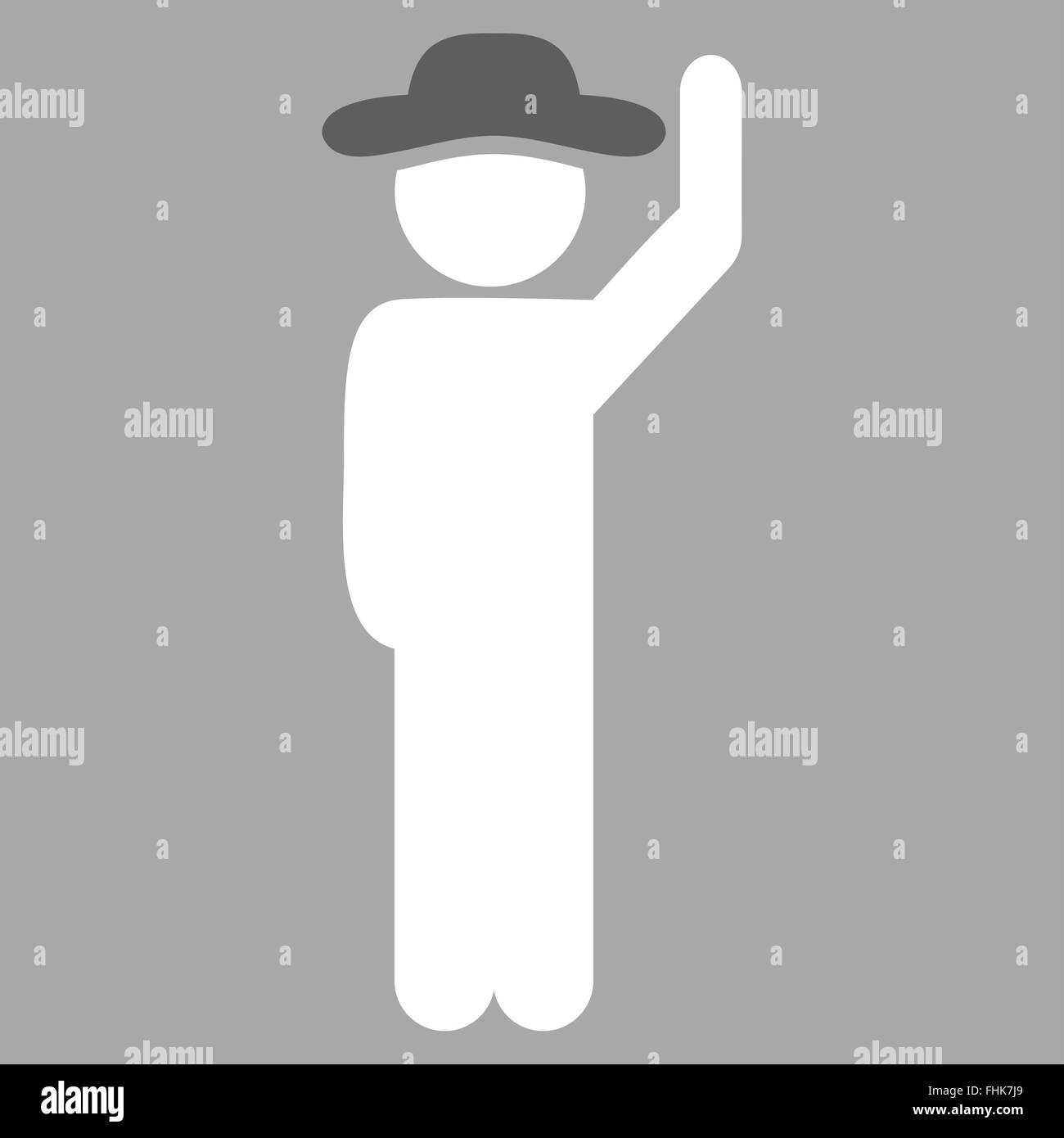 Fellow Hello Icon Stock Photo - Alamy