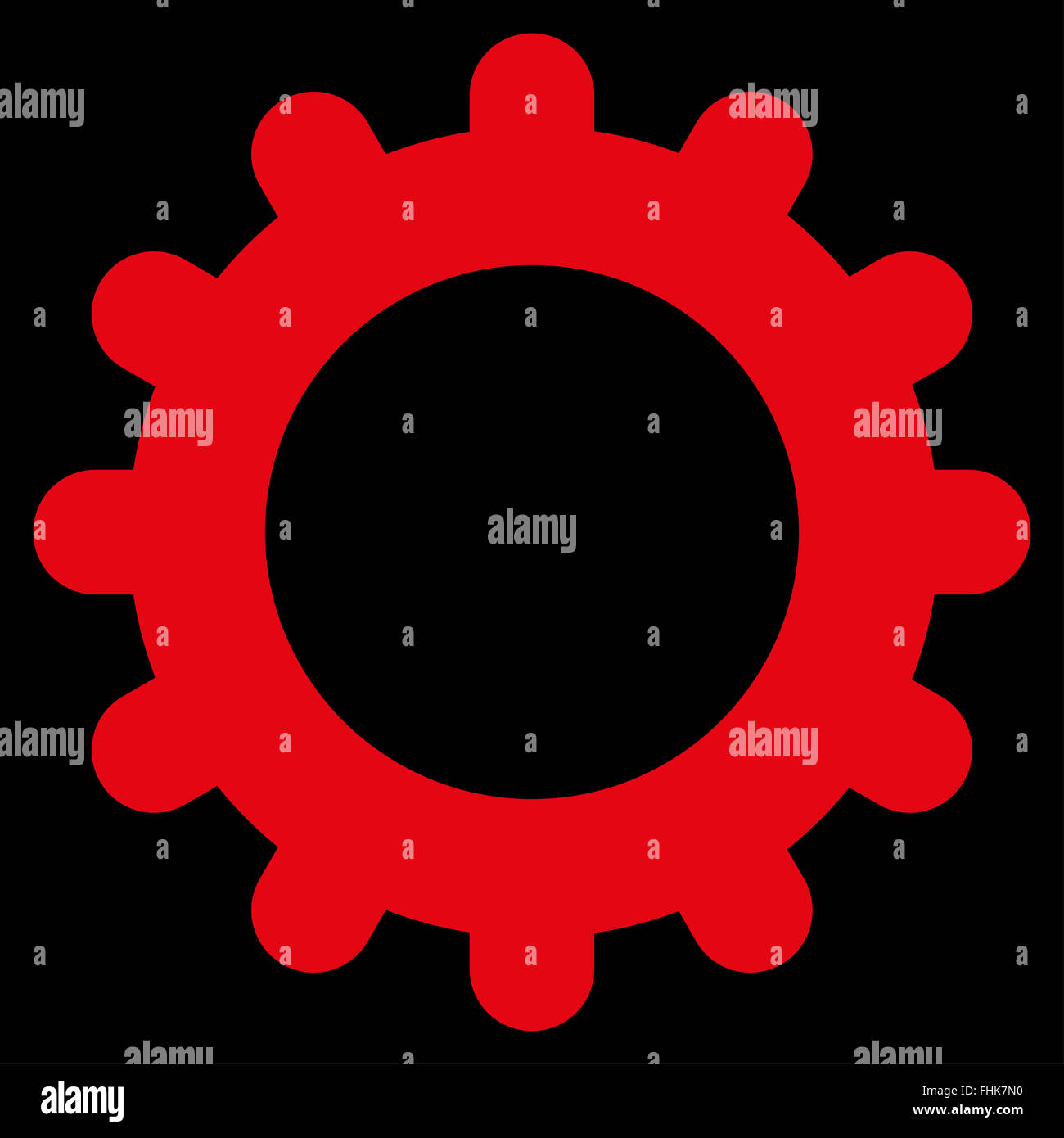 Gear flat red color icon Stock Photo - Alamy