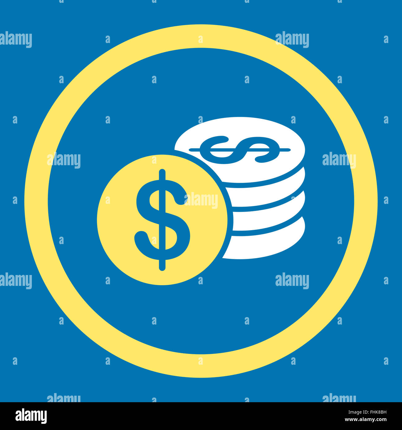 Dollar Coins icon Stock Photo - Alamy