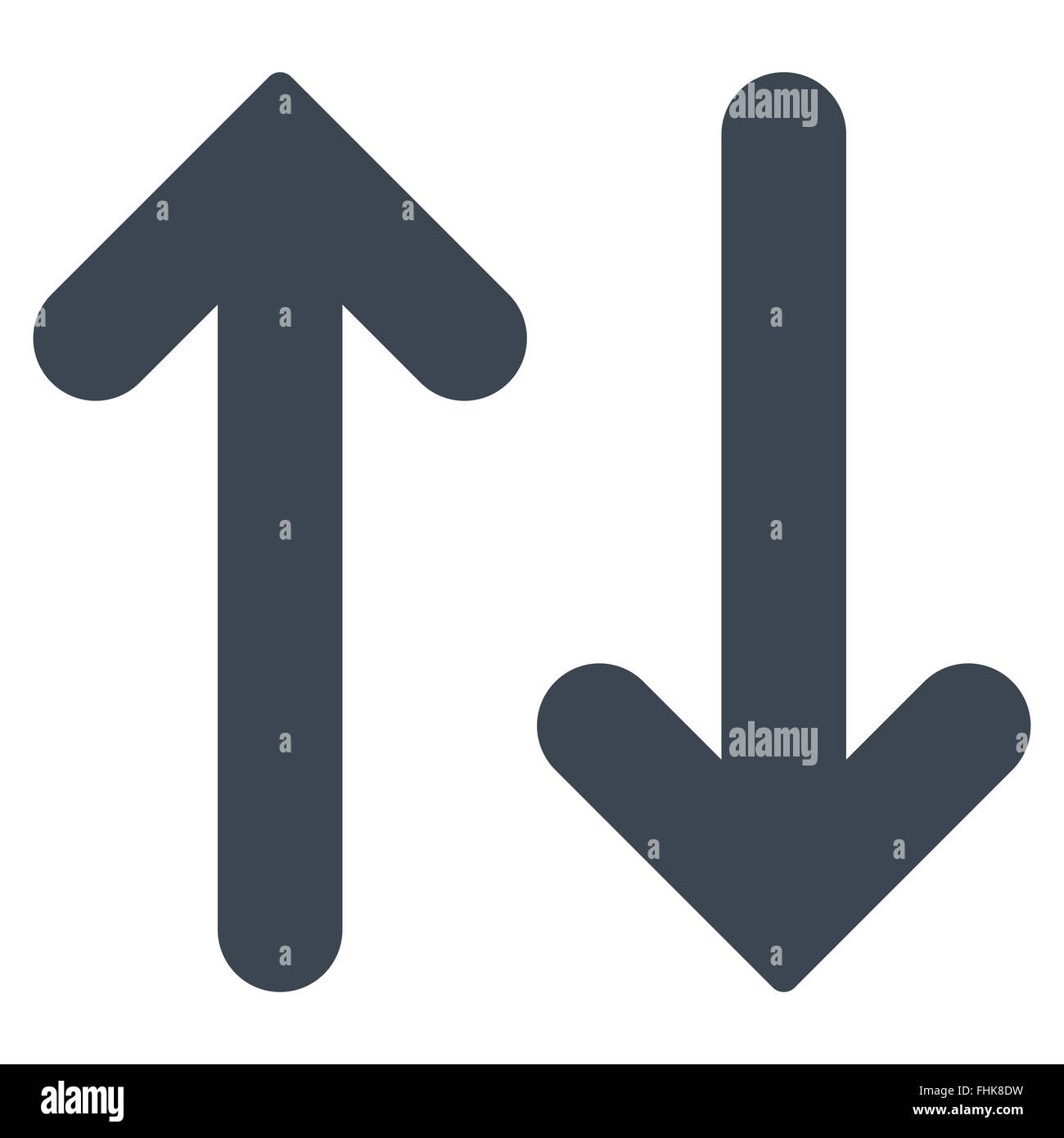 Flip Vertical flat smooth blue color icon Stock Photo - Alamy