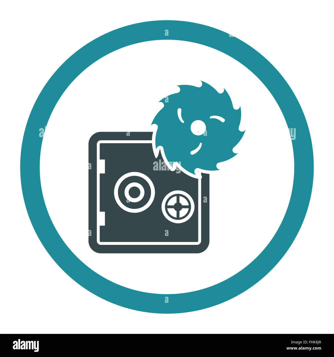 Hacking theft flat soft blue colors rounded vector icon Stock Photo - Alamy
