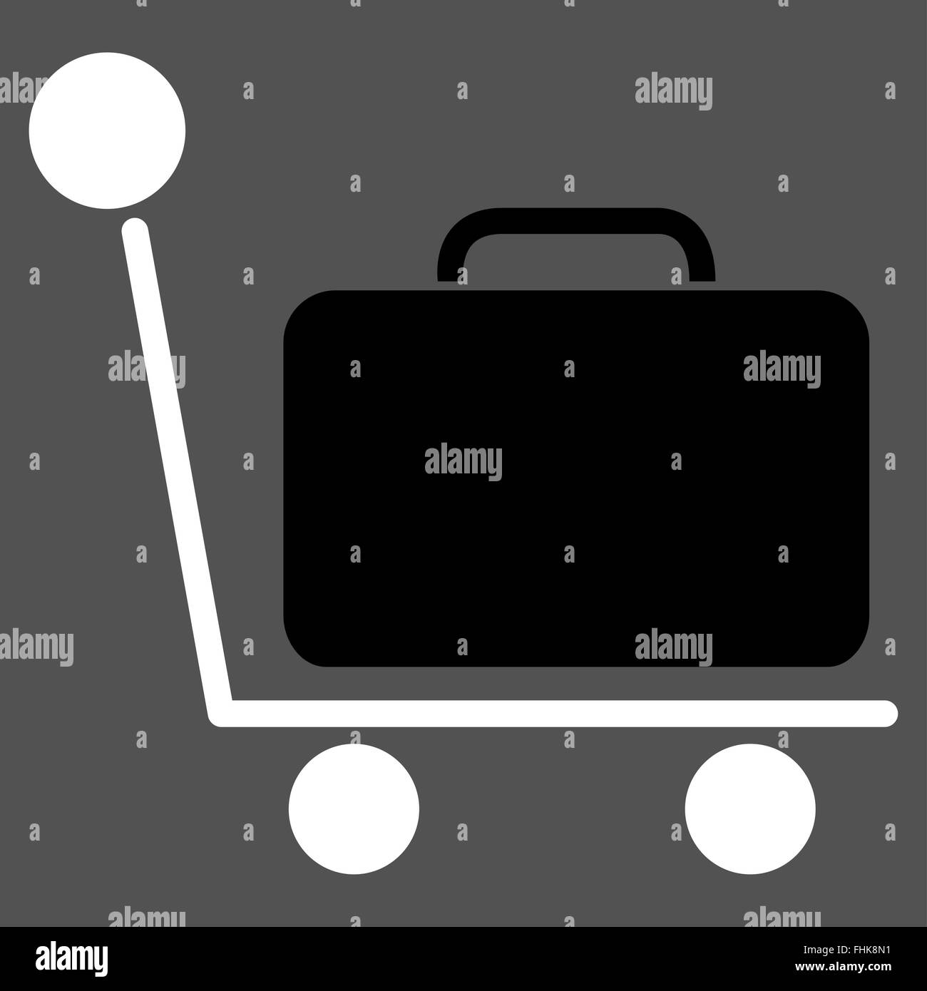 Luggage Trolley Flat Icon Stock Photo - Alamy