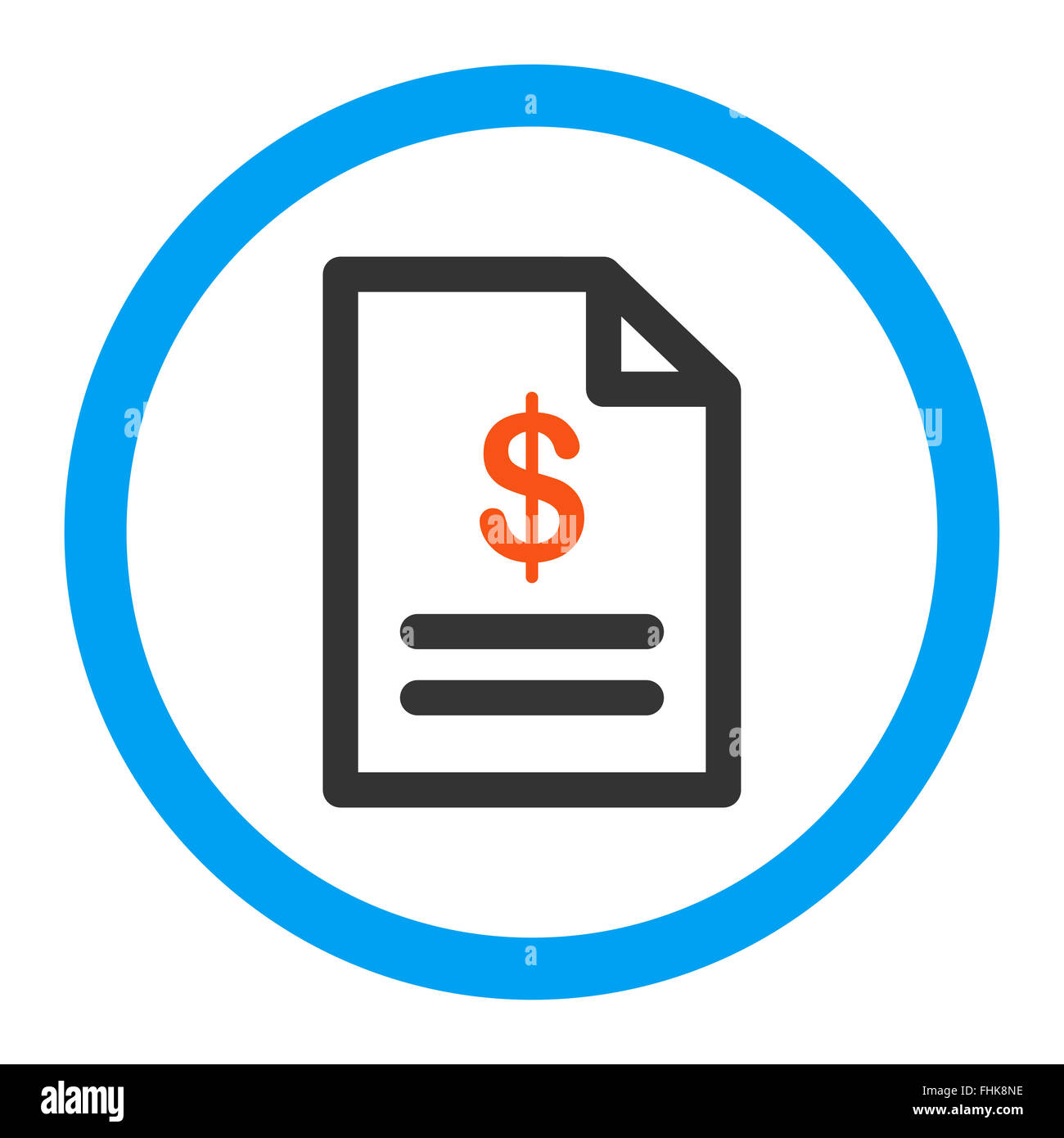 Invoice Rounded Vector Icon Stock Photo - Alamy