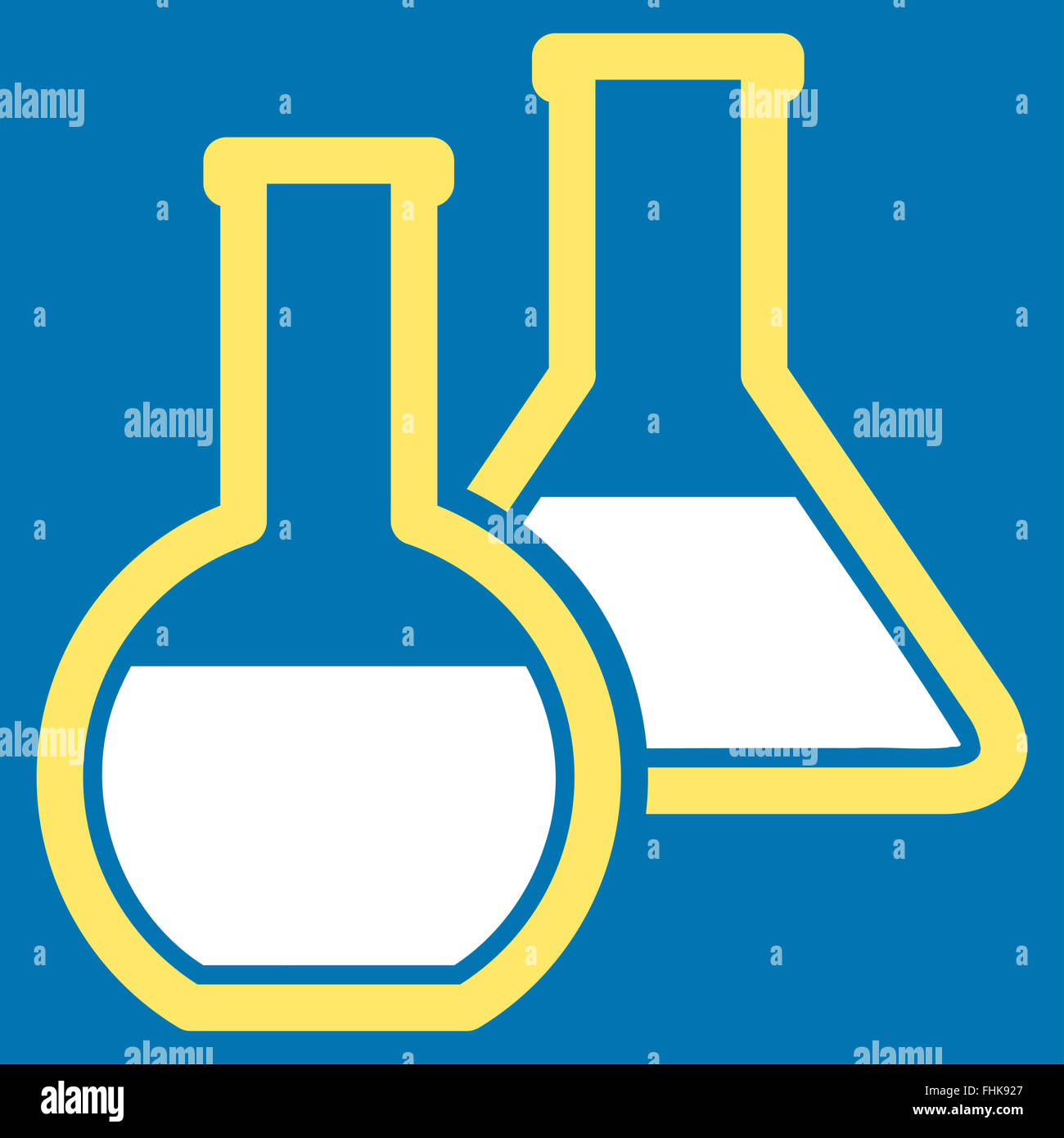 Glass Flasks Icon Stock Photo - Alamy